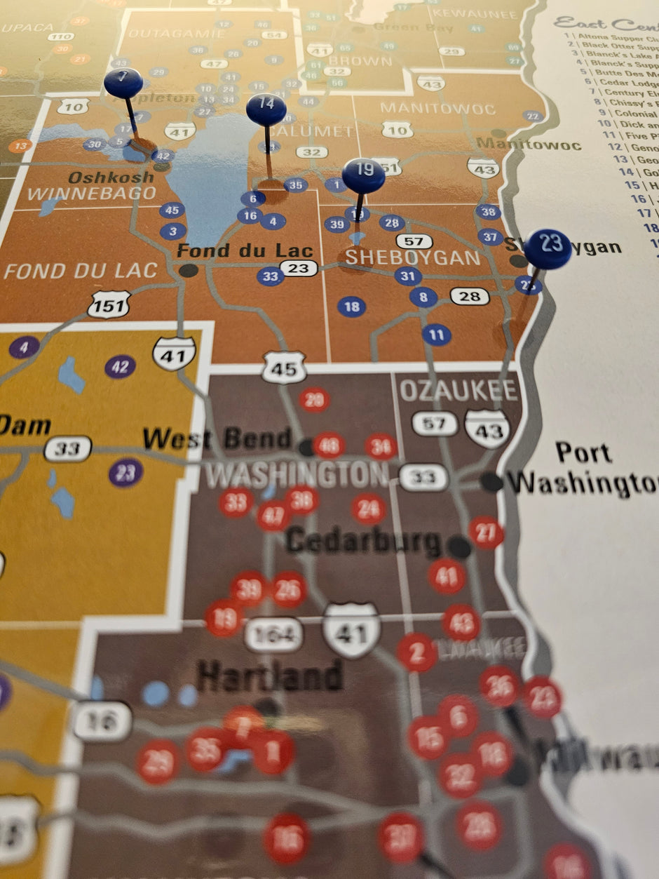 Wisconsin Supper Club Map Fine Art Print Poster – Wisconsin Supper Club ...