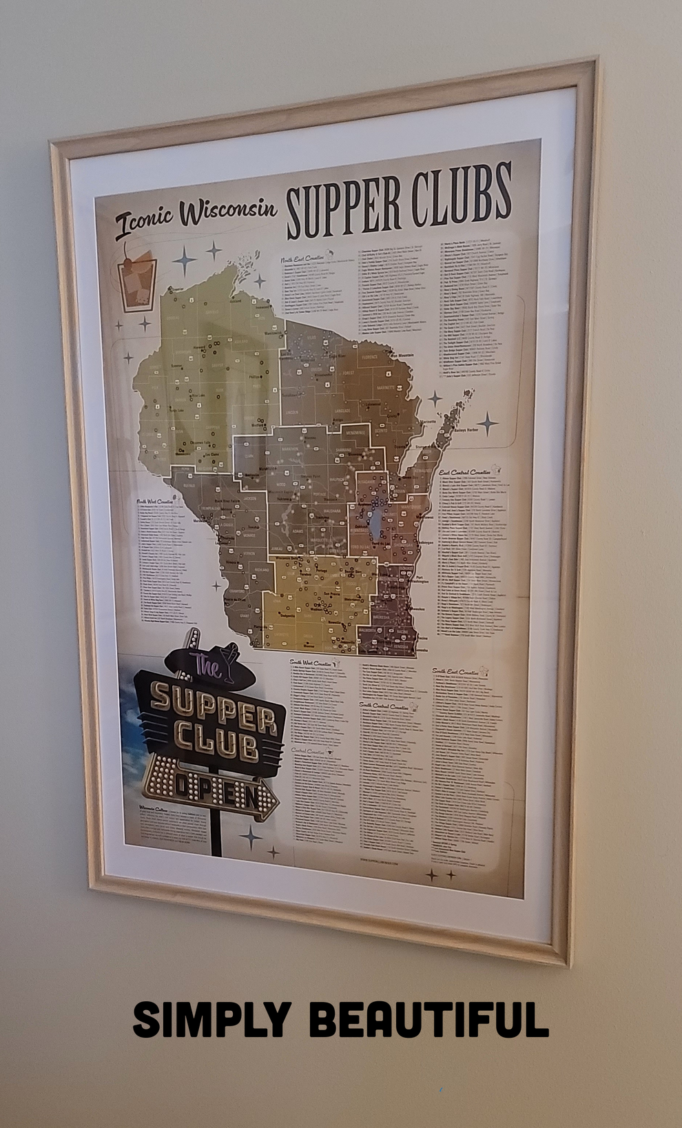 Fine Art Print - Wisconsin Supper Club Map Poster – Wisconsin Supper ...