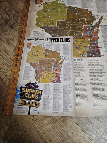 Wisconsin Supper Club Map Fine Art Print Poster – Wisconsin Supper Club ...